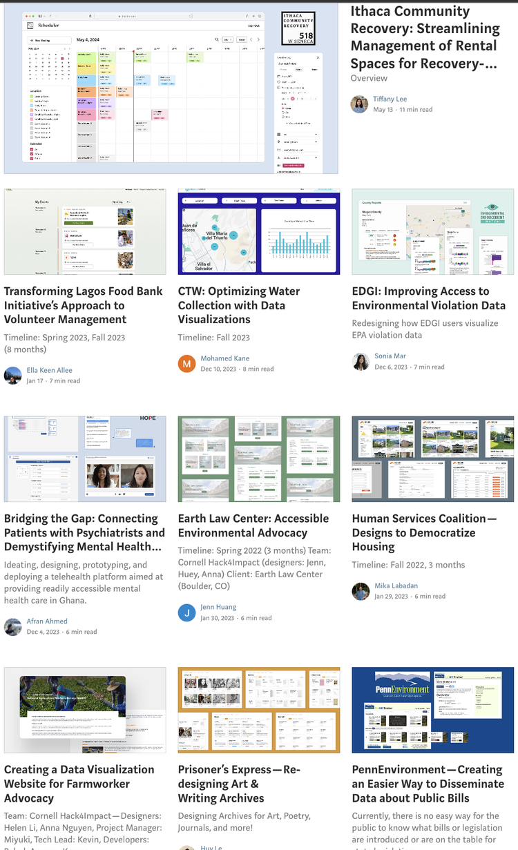 Projects — Cornell Hack4Impact
